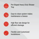 Water-Stop 36" x 60" Square Off-Center PVC - No Drain Super Kit ...