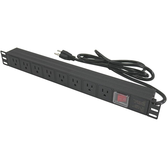 CNAweb 19" 1U Rack Mount Network Power Distribution Unit PDU 8 Outlet 6 ...