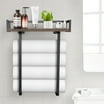 Costway 2 Tier Wall Mount Bath Shelf - Bathroom Storage Rack with Towel ...