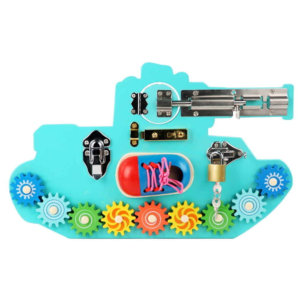 Educational Life Motor Skills Toy Lock and Keys for Airplane Kids Tank ...