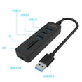 3. High-Speed 5Gbps USB3.0 Adapter Hub with TF Reader, 2 USB2.0 Ports ...