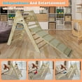 Fionafurn 2-in-1 Wood Climbing Toy,Reversible Slide, Triangle Indoor ...