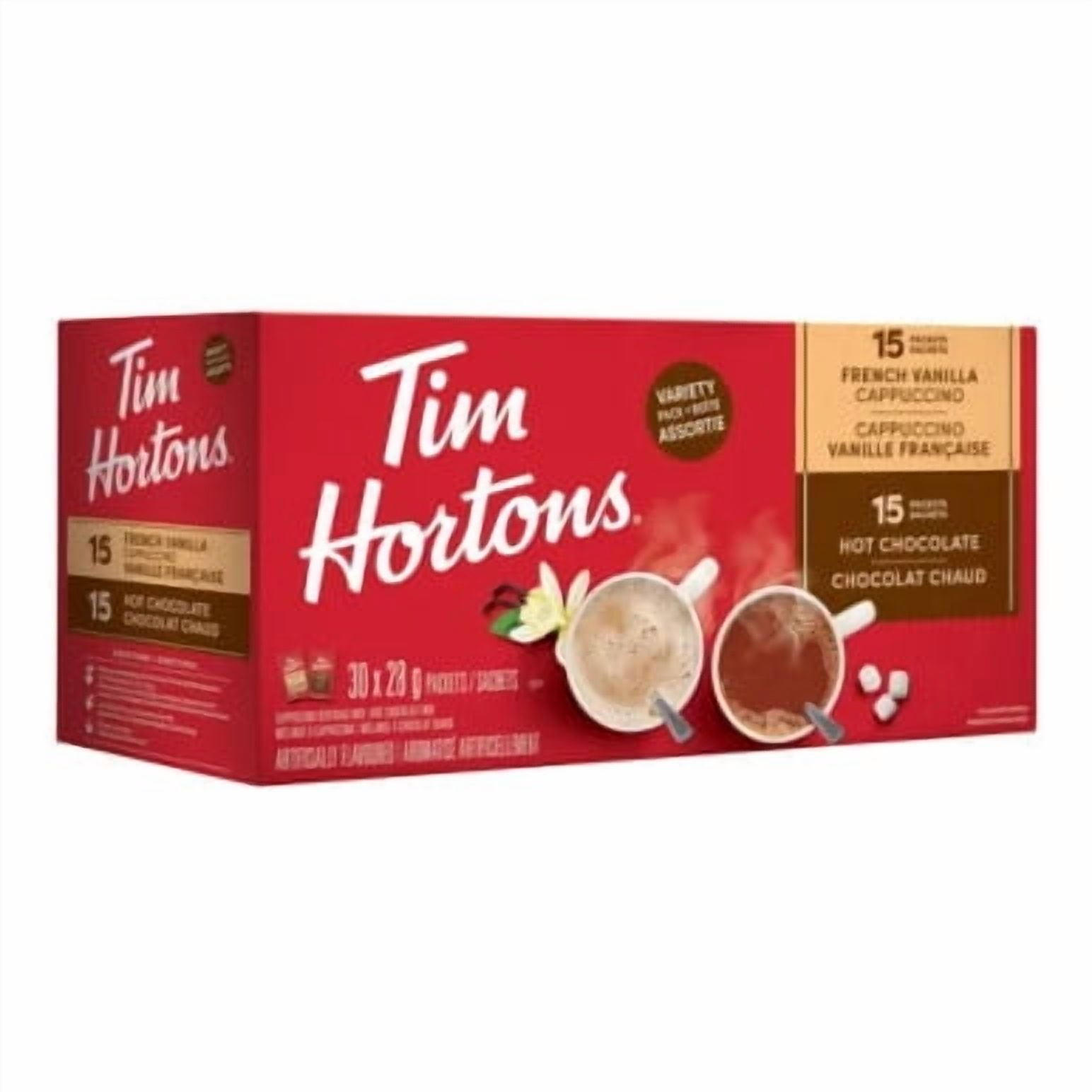 Tim Hortons Hot Chocolate and French Vanilla Cappuccino Variety Pack ...