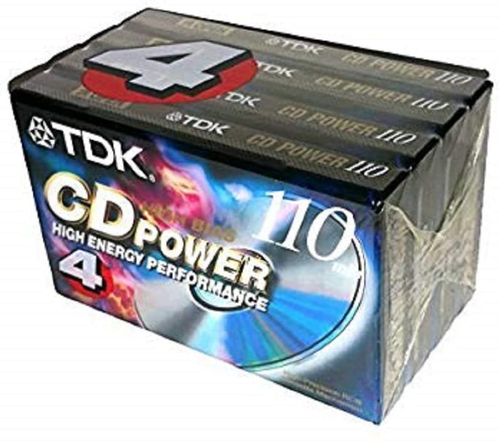4-pack TDK Cd Power 110 Type Ii (Cro2) High Bias New Blank Audio ...