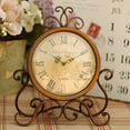 Acahhotxx Alarm Clock, Battery Operated Table Clock Vintage Retro Iron ...
