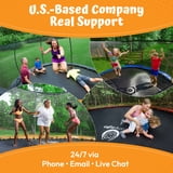 JUMPZYLLA 14FT Trampoline with Enclosure Net & Ladder - Easy ...