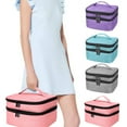 Vongem Nail Polish Organizer Case, Double-Layer Nail Polish Storage ...