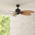 Hampton Bay Lillycrest 52 in. Indoor/Outdoor Ceiling Fan, Aged Bronze ...