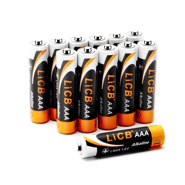LiCB Alkaline AAA Batteries (12 Pack), Long-Lasting Triple A Batteries ...
