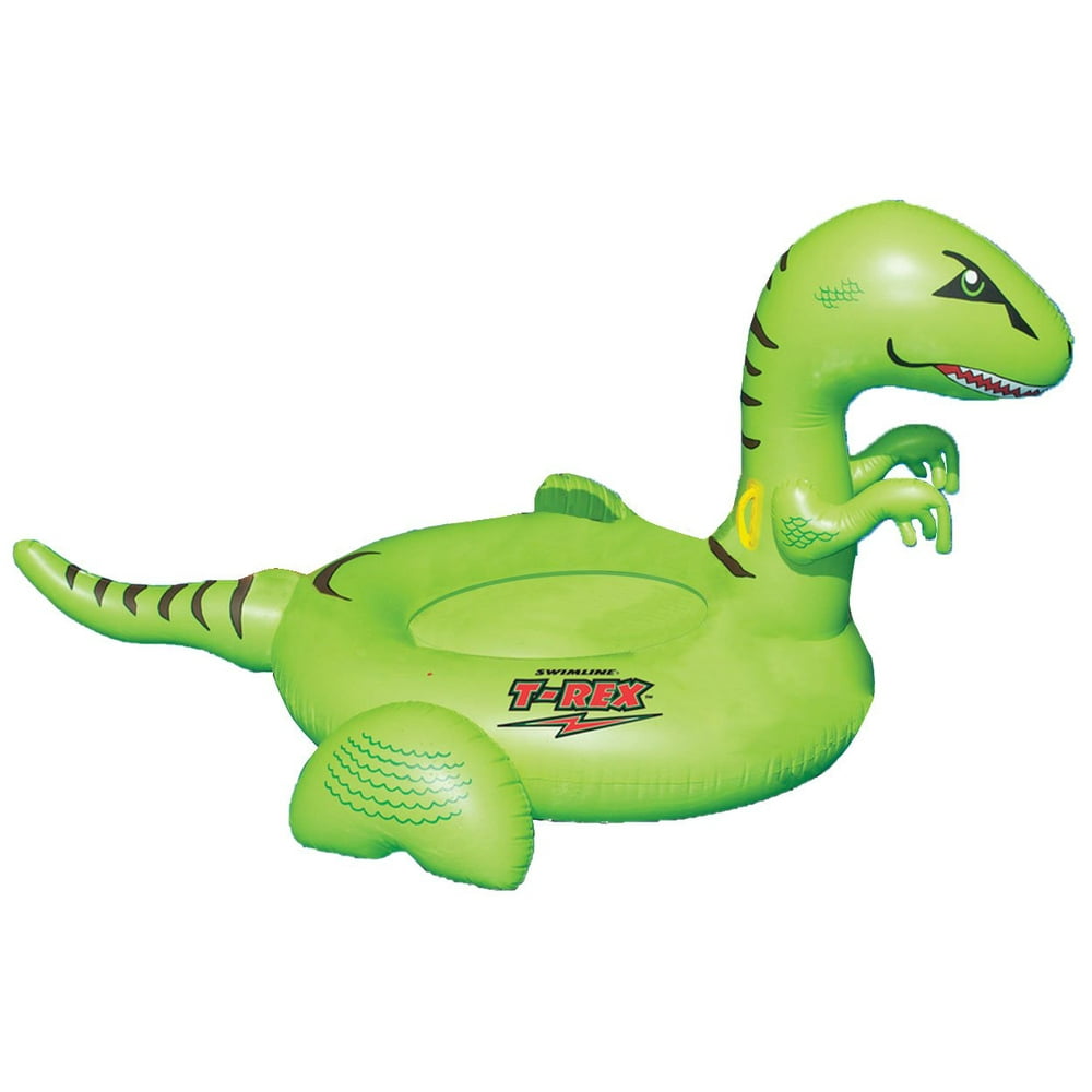 Swimline Vinyl Kids Giant Rideable Dinosaur Inflatable Pool Float ...