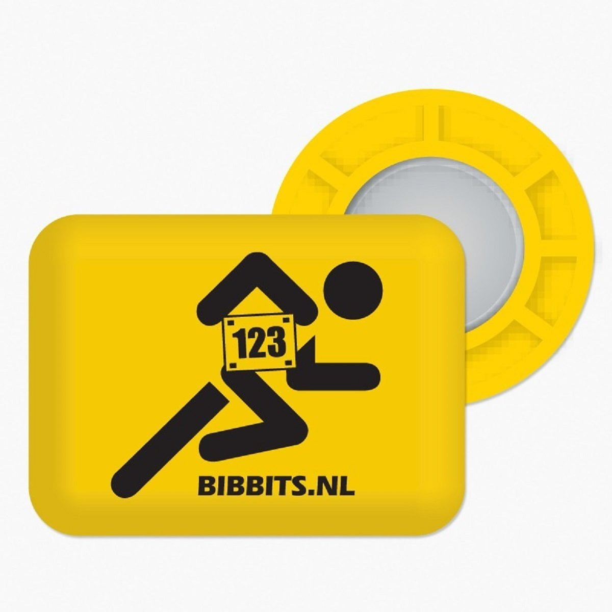 BibBits Magnetic Race Bib Holders (Runner Design) - Yellow - Walmart.com