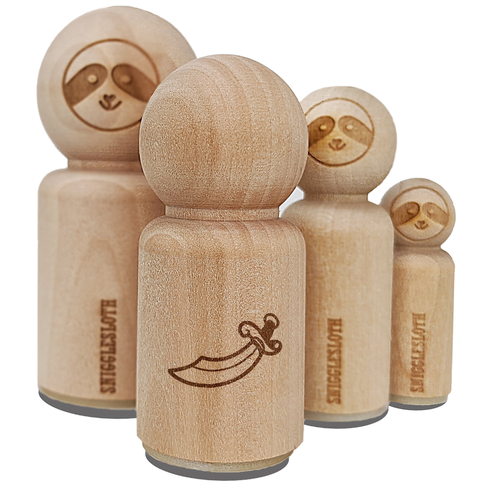 Scimitar Curved Pirate Sword Rubber Stamp for Scrapbooking Crafting ...