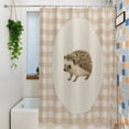 Hedgehog Shower Curtains for Bathroom, Retro Modern Hedgehog Linen ...