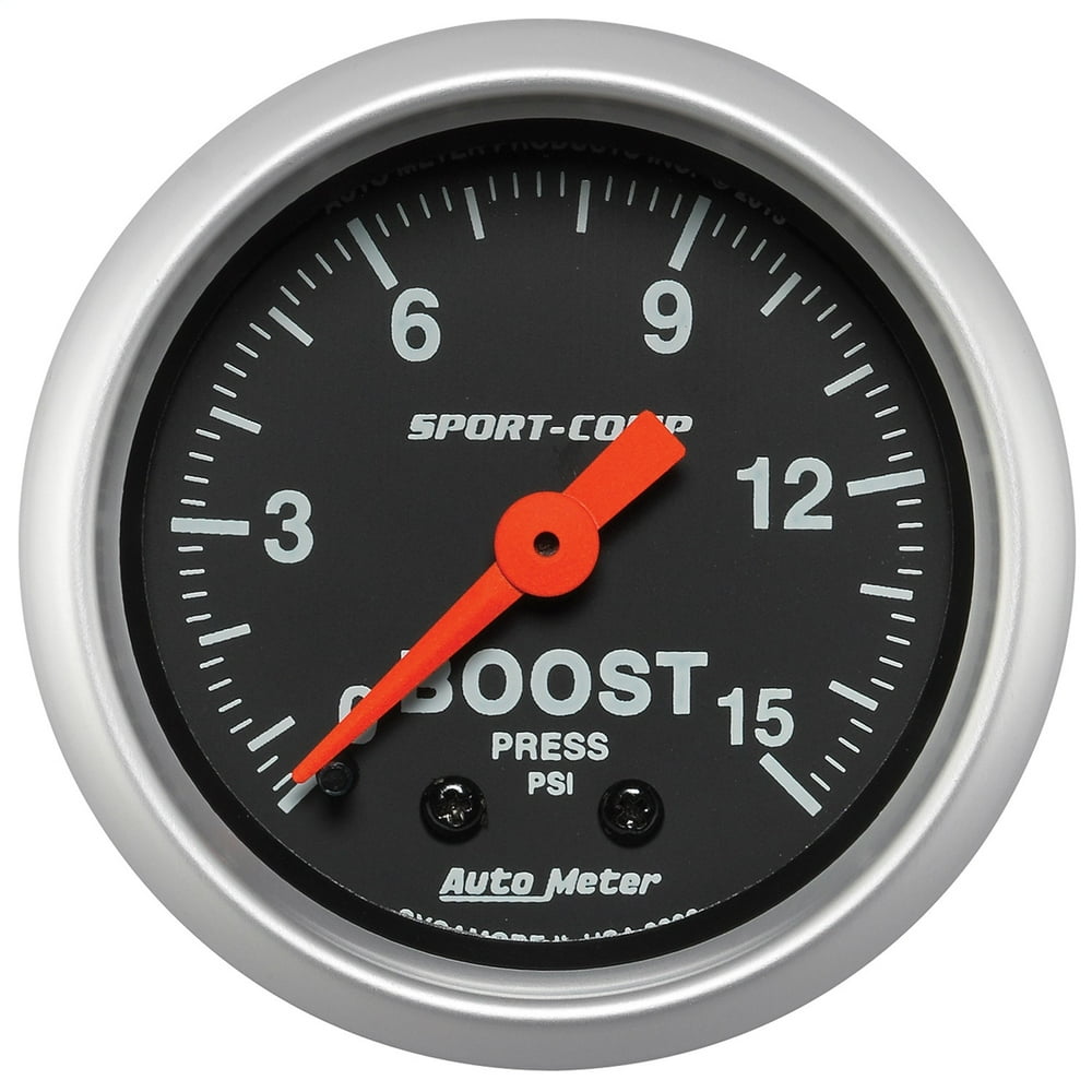 AutoMeter 3302 Sport-Comp Mechanical Boost Gauge - Walmart.com ...