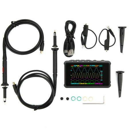 Digital Oscilloscope with Oscilloscope Probe,DS213 Handheld 4 Channel ...