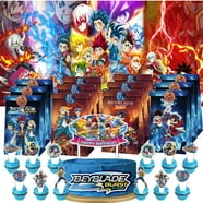 Zhouqianger Beyblade Party Supplies, Balloons, Plates, Cake Topper, 5x2 ...