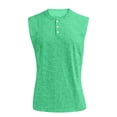 Domuza Sleeveless Shirts for Men Summer Henley V Neck Muscle Tank Tops ...