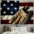 Chilfamy Black and White American Flag Tapestry Baseball Tapestry Wall ...