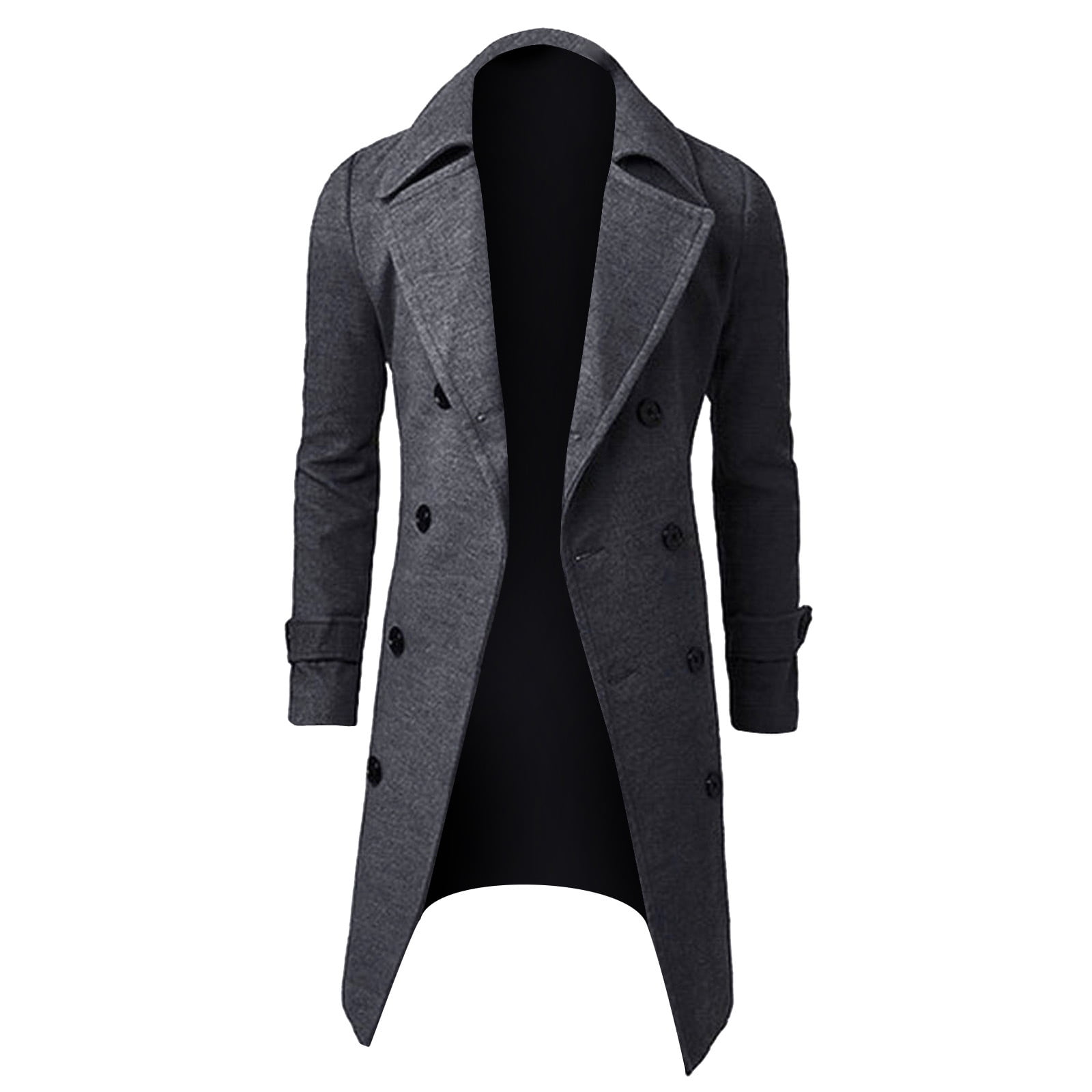 Click here for Unbranded Black Trench Coat Men Winter Men Slim St... prices