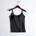 Black Camisole for women Slim-Fit Solid with In Bra Wire Free Padded ...