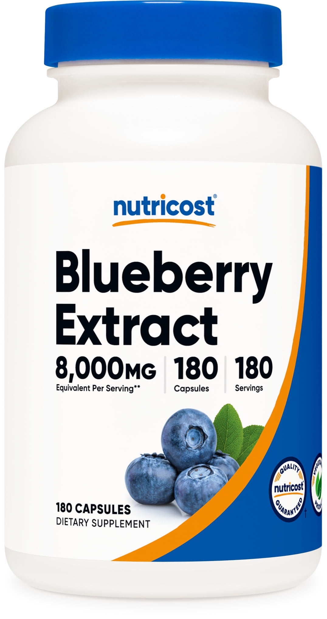 Nutricost Blueberry Extract 8000mg Strength (160mg 50:1 Extract), 180 ...