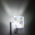 Blue Pink Leaves Plug-in LED Night Lights Simple Style Auto Dusk-to ...