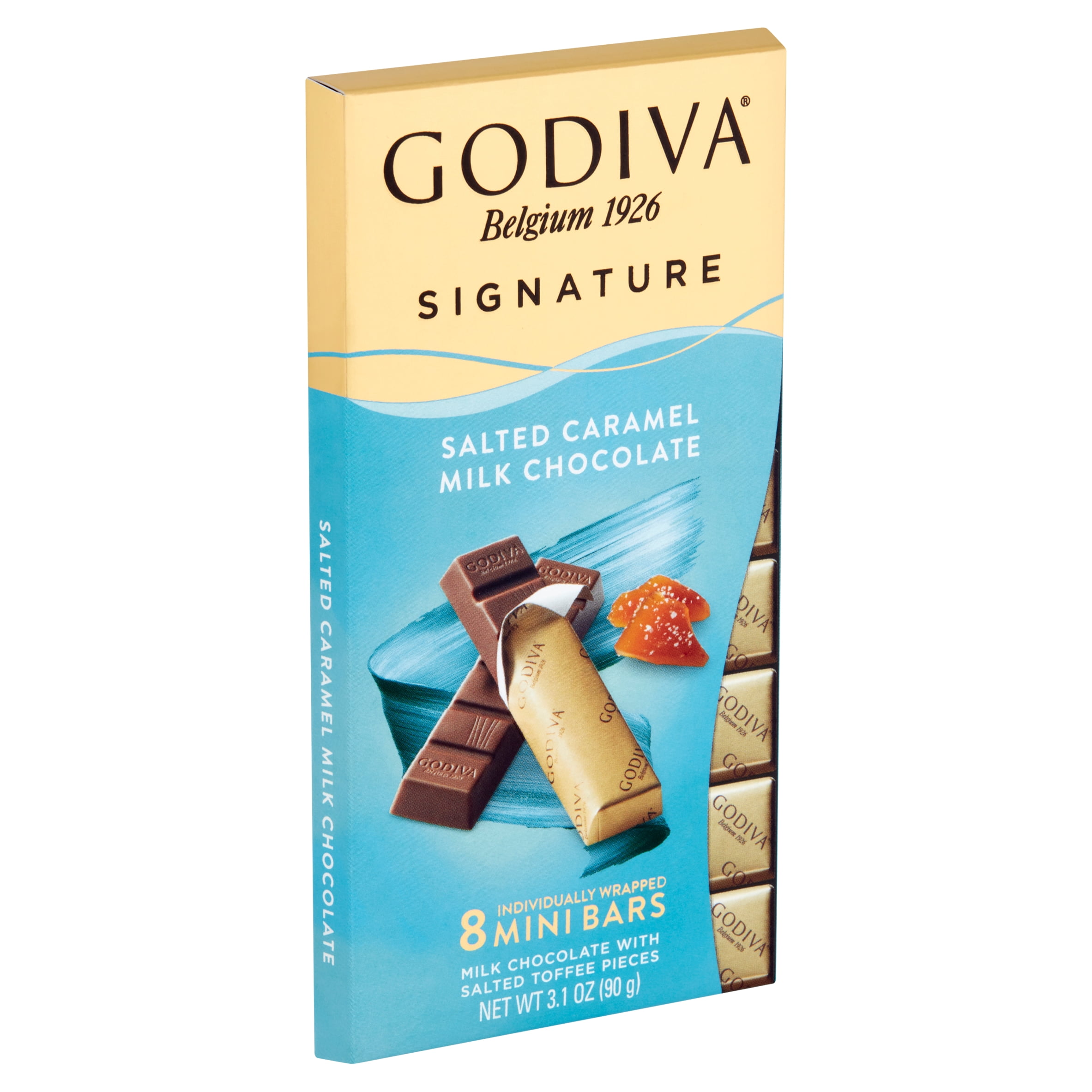 Godiva Signature Salted Caramel Milk Chocolate Mini Bars 8 Count 3 1
