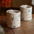Artistic Butterfly Pattern Ceramic Cup With Sip Top Lid For Easy ...