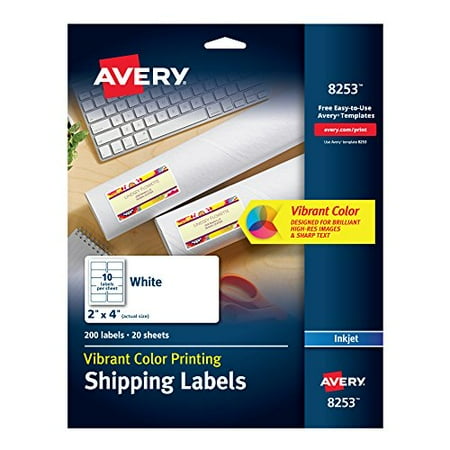 Avery Matte White Color Inkjet Printing Labels (8253) | Walmart Canada