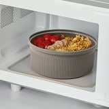 Mainstays Food Storage Container Round Grey 47oz Airtight Lock with ...