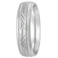 Men's Sterling Silver "X" Pattern Ring, 6mm - Walmart.com