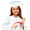 Graduation Gown And Cap For Kids Girls Doctoral Robe With Pockets For ...