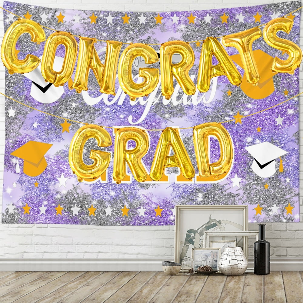 Graduation Backdrop with GRAD Balloons Congrats Grad Class of 2023 ...