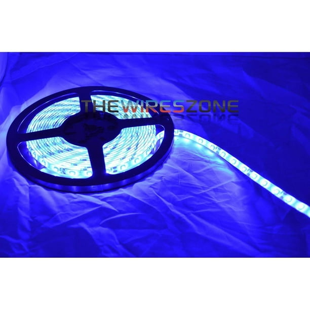 12 Volt DC Super Bright Blue SMD LED 5 Meter Flexible Strip Light ...
