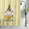 Bee Dwarf Shower Curtains for Bathroom, White Daisy Flower Happy Yellow ...
