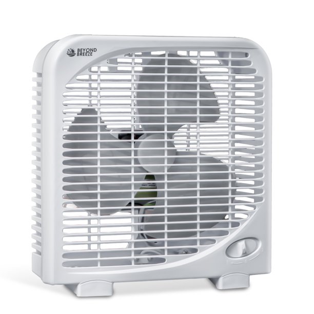 BEYOND BREEZE Box Fan, 9 inch 2 Speeds Table Fan with Strong Airflow ...