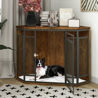 Free Shipping! Uforic 52 Inch Heavy Duty Corner Dog Crate Furniture ...