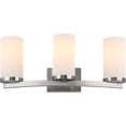 3-Light, Curved Bar Design, Frosted Glass Glow, Dimmable, Up/Down ...