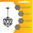 Sunlite Vintage-Inspired Hexagon-Shaped Industrial Hanging Pendant ...