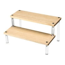 Walmart Acrylic Craft Show Display Stand, 2-Tier Retail Riser Shelves ...