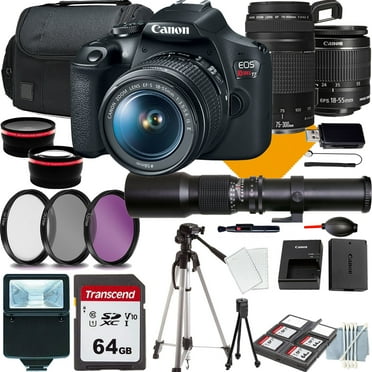 Canon EOS Rebel T7 DSLR Camera Bundle with Canon 18-55mm Lens Canon EF ...