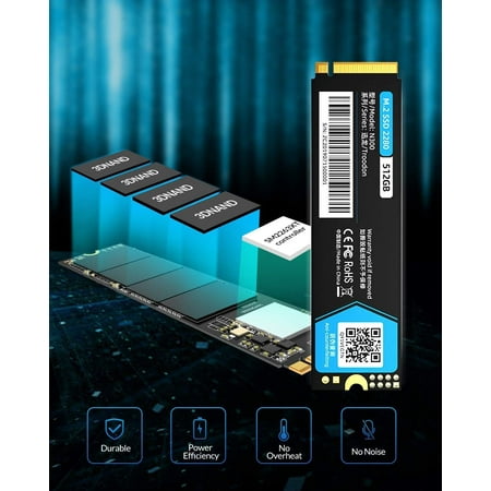 V500 3D NAND SSD Hard Solid Drive, NVMe M.2 PCIe Gen3x4 2280-512GB ...