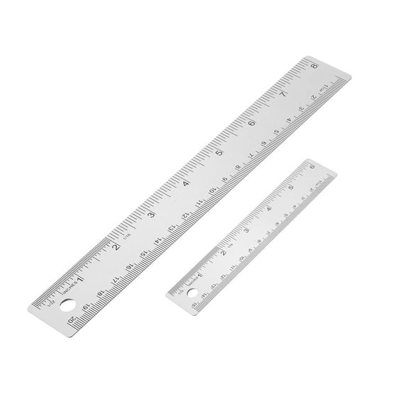 Flat Wood Ruler W/double Metal Edge, Standard, 12" Long, Clear Lacquer ...