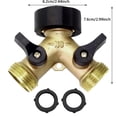 Irrigation Supplies Garden Hose Splitter Heavy Duty Two Way Solid Brass ...