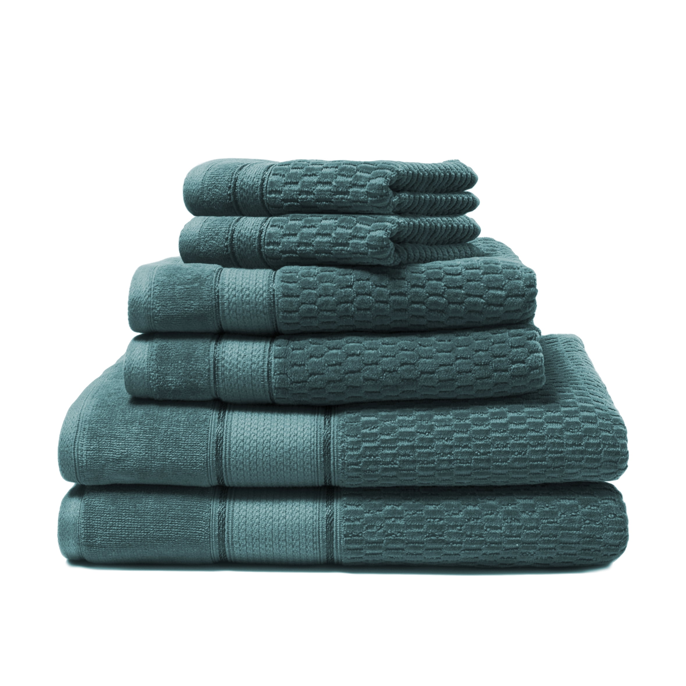 Royale 6-Piece 100% Turkish Cotton Bath Towel Set - Walmart.com