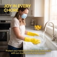 3-Pairs Reusable Household Gloves, Rubber Dishwashing gloves, Extra ...