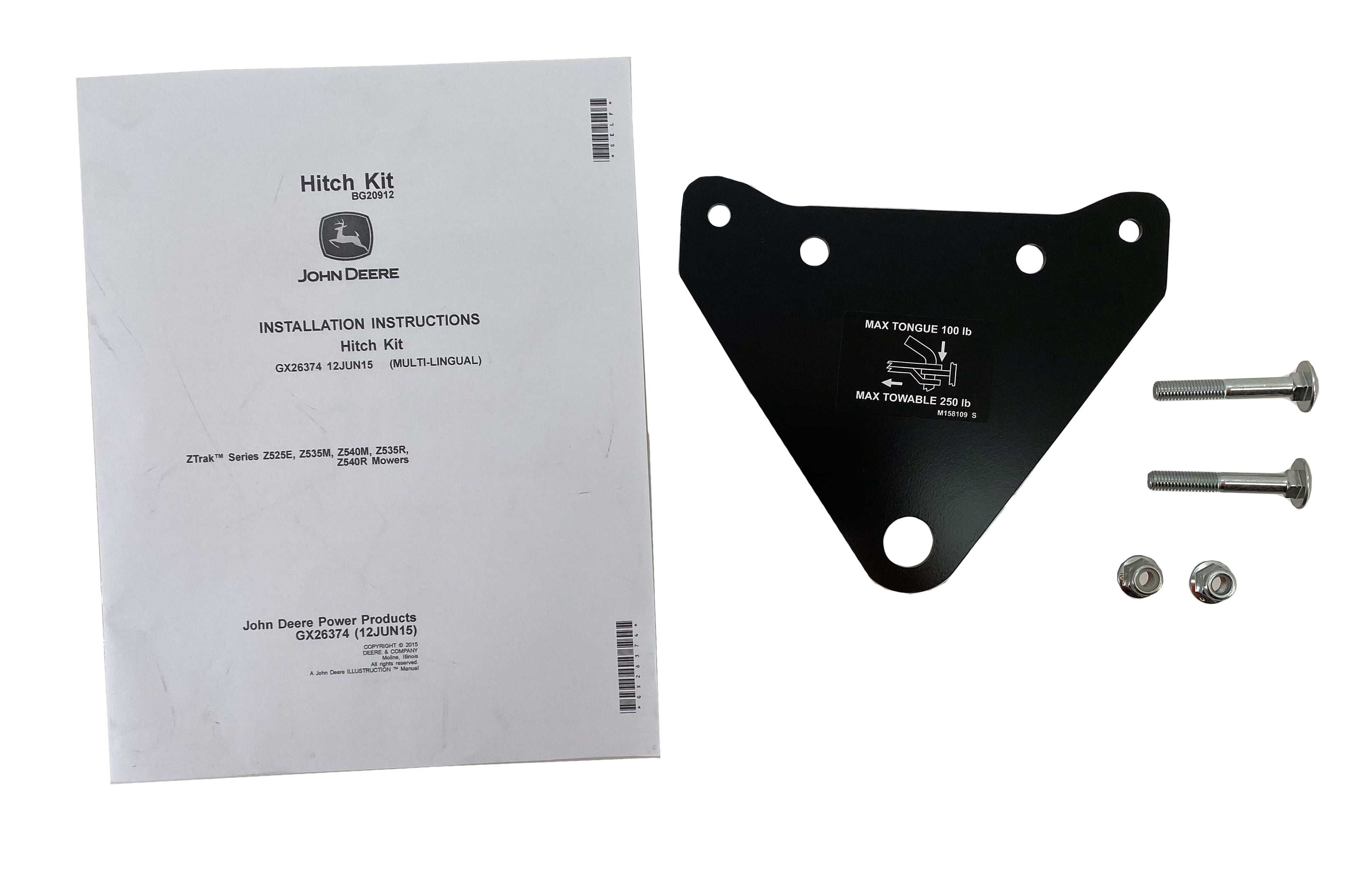 John Deere Original Equipment Hitch Kit - BG20912 - Walmart.com