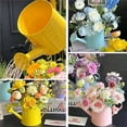 Avdolw Vintage Metal Pitcher Watering Can Vase with Artificial Flowers ...