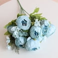 Artificial Peony Flower Stem 13 Head European Style Faux Floral ...