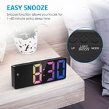 AMIR Home Electronic Digital Alarm Clock with Temperature Display ...